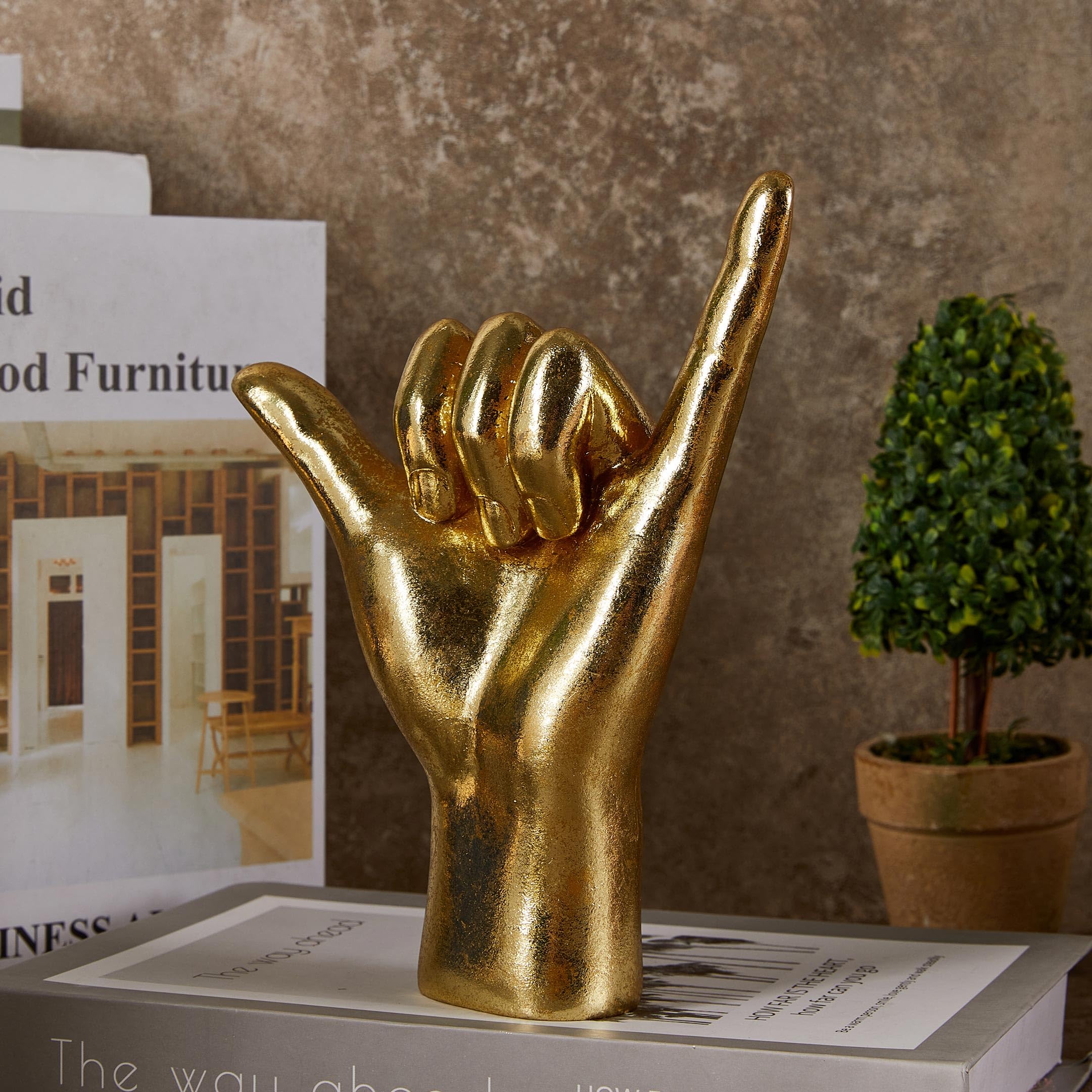 7.8" Resin Hand Gesture Sculpture | From Where