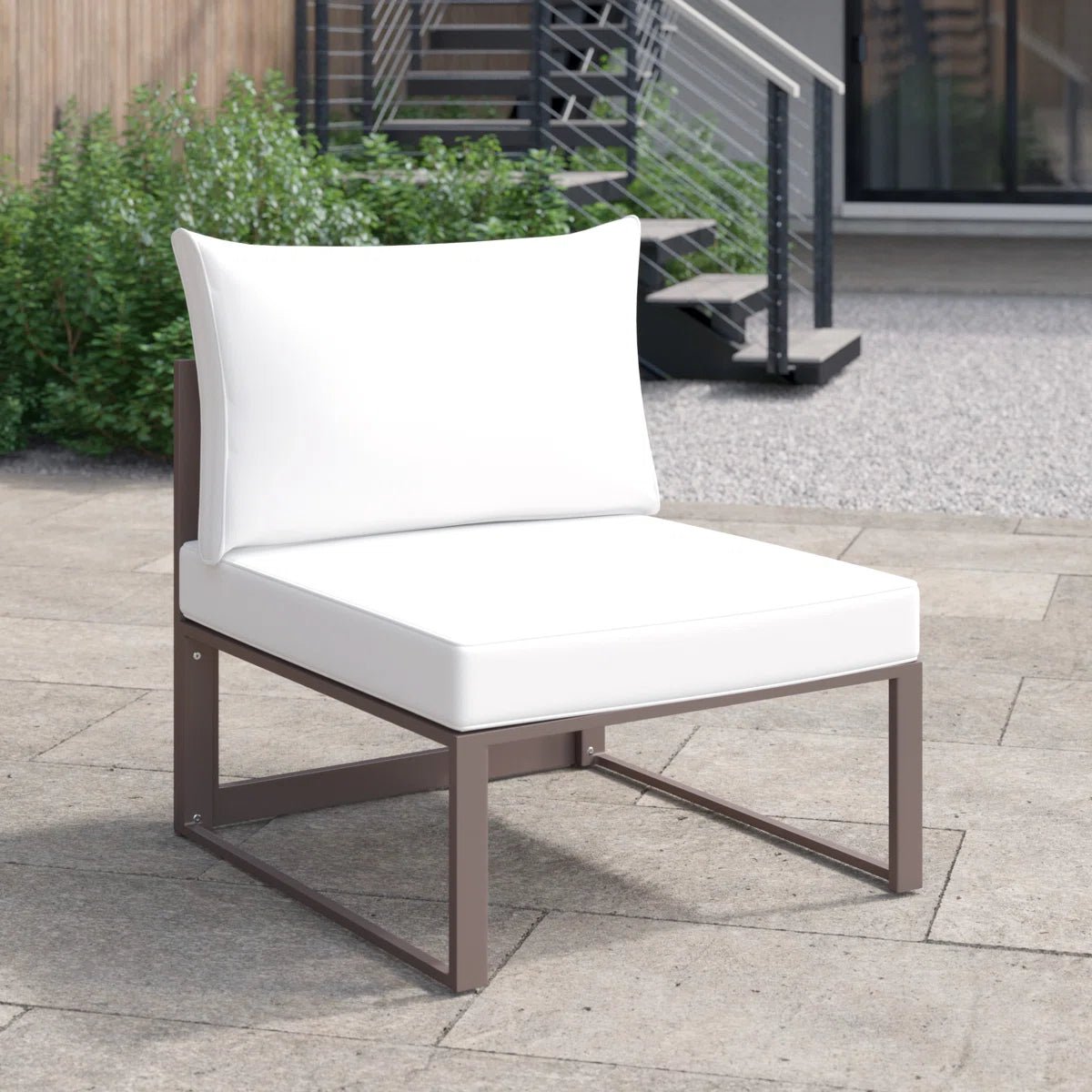 Aluminum Outdoor Patio Armless Chair - From Where