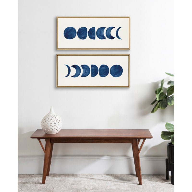 Linear Moon Phases Canvas Print - From Where
