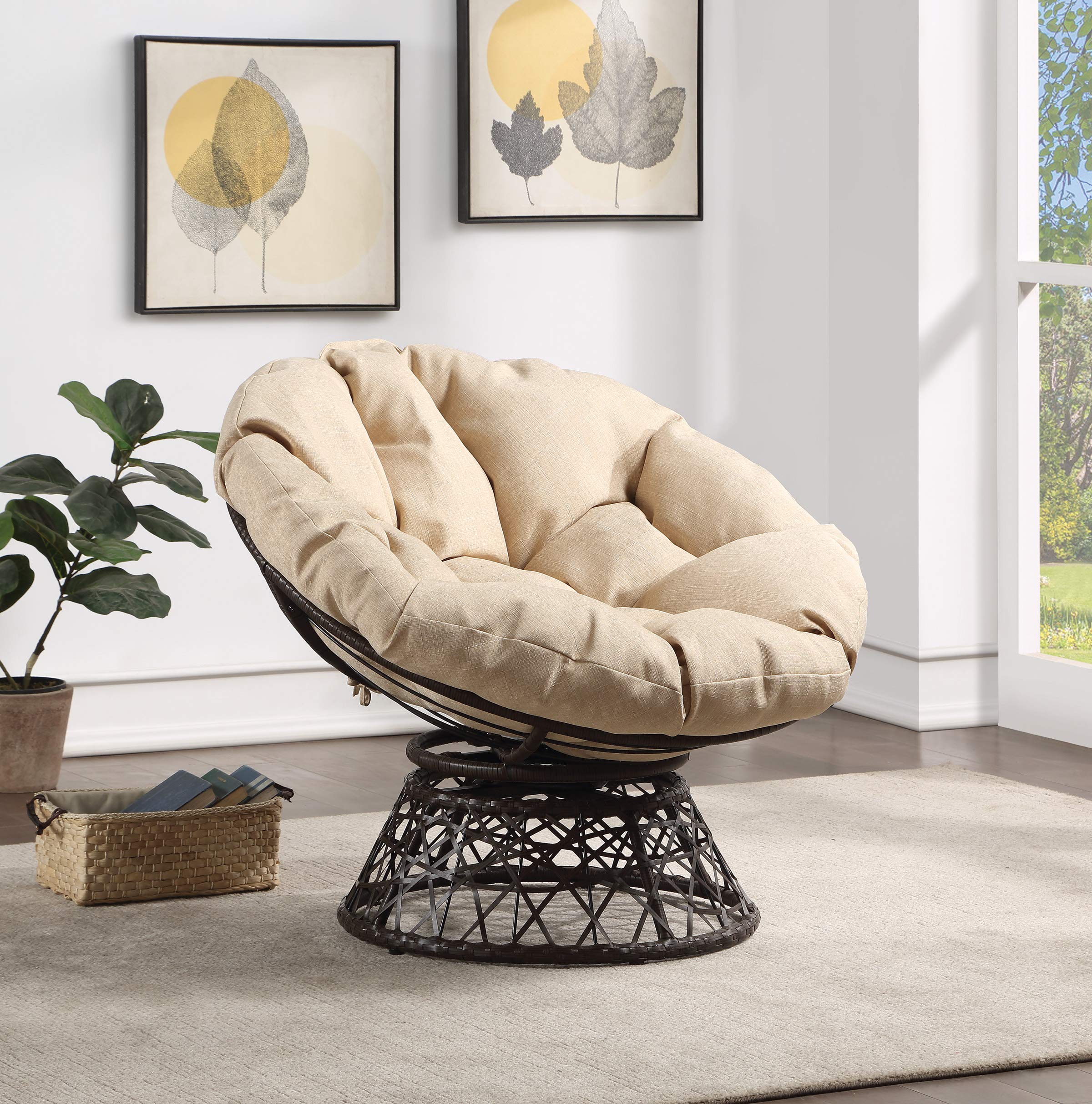 Wicker Papasan Swivel Chair – From Where